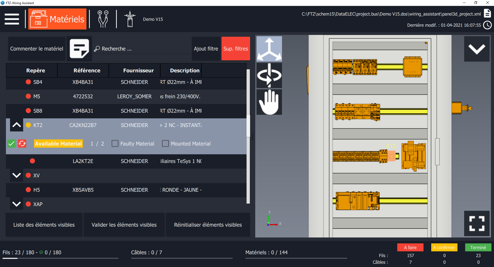 FTZ-Wiring Assistant: software for cabinet wiring in the workshop and ...