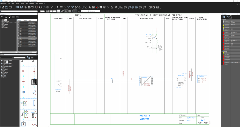 SchemINSTRUM: CAD software for loop and instrumentation schematics